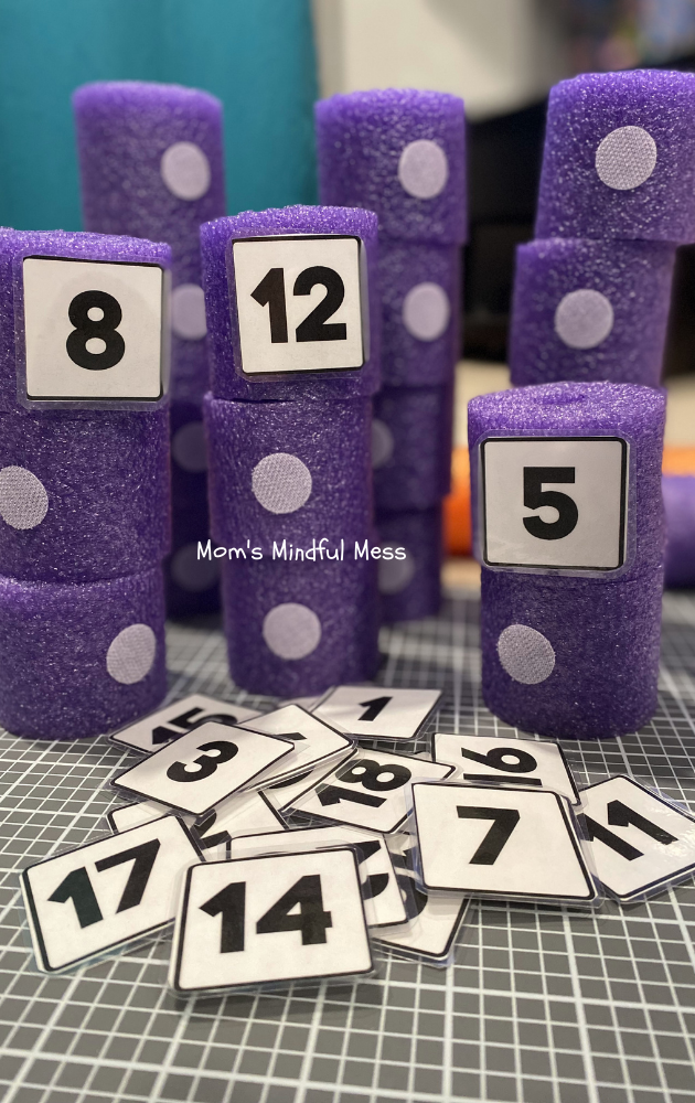Learn How to Order and Stack with Pool Noodles - Moms Mindful Mess